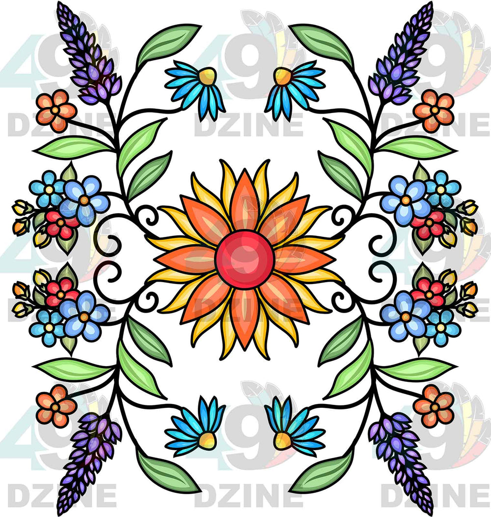 Golden Bloom Transfer (Various Sizes)