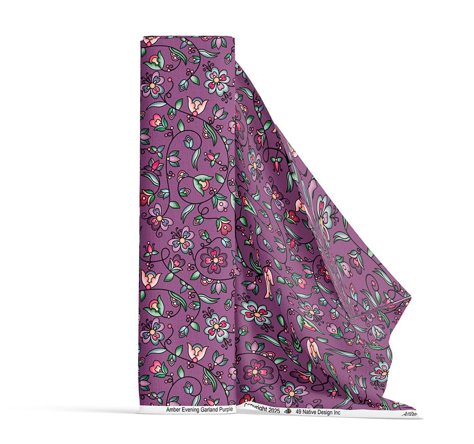 Amber Evening Garland Purple 42 Inch Cotton Poplin Pre Order