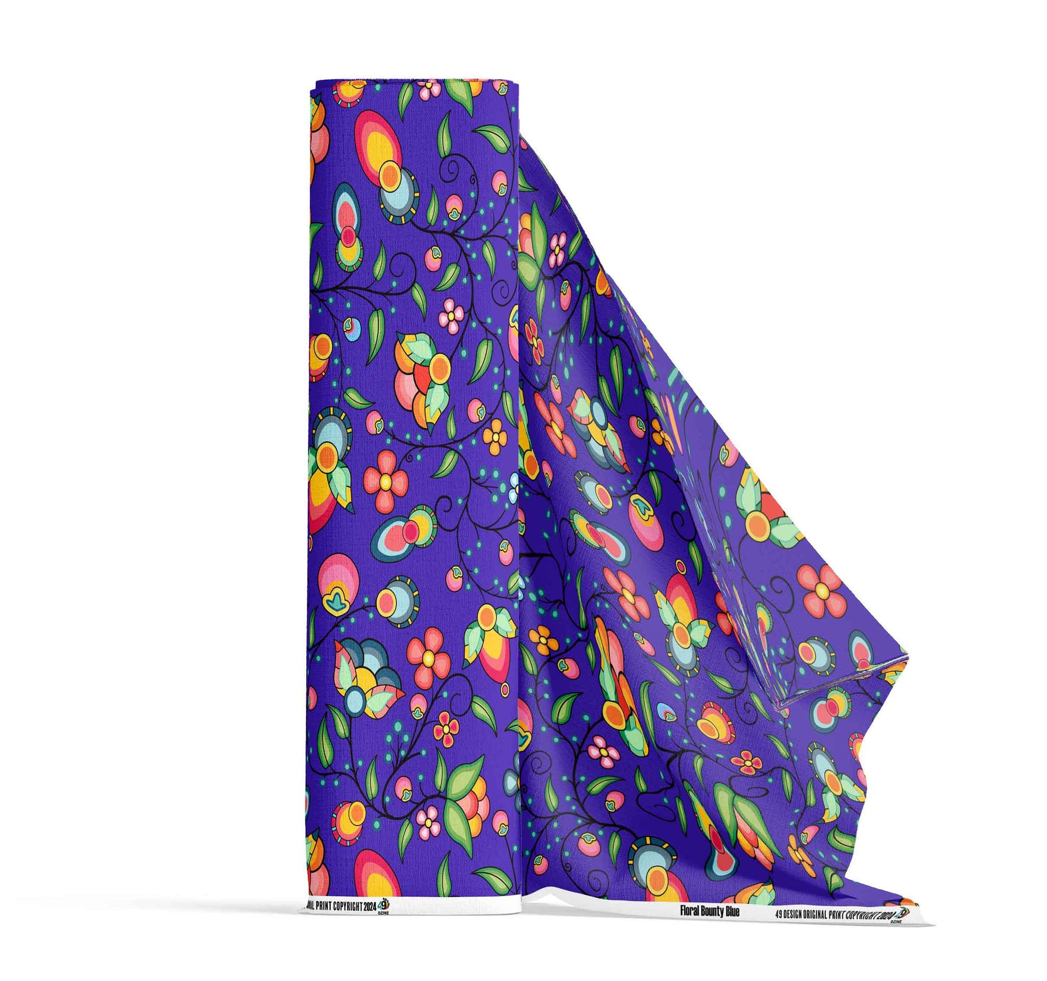Floral Bounty Blue 42 Inch Cotton Poplin Pre Order