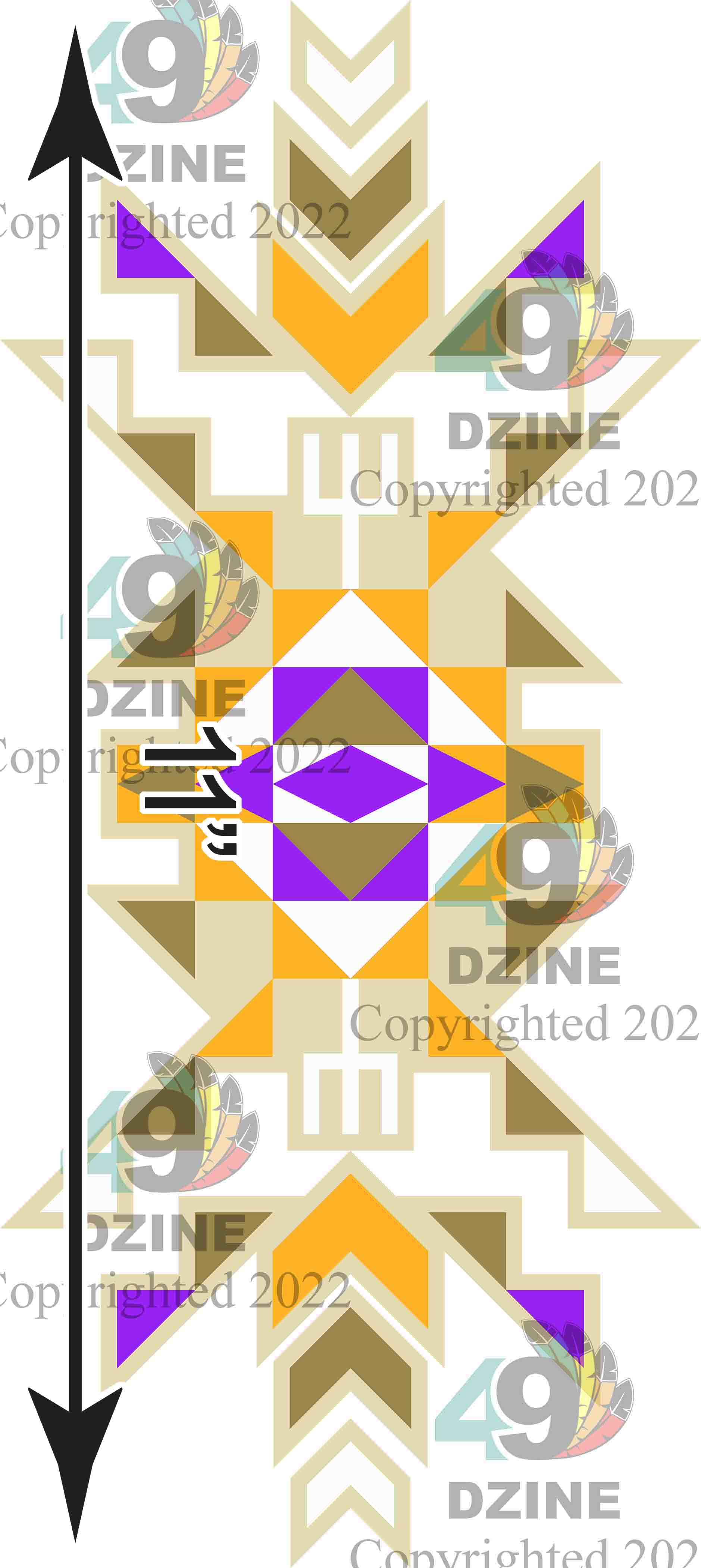 11-inch Geo Sunset Geometric Transfer
