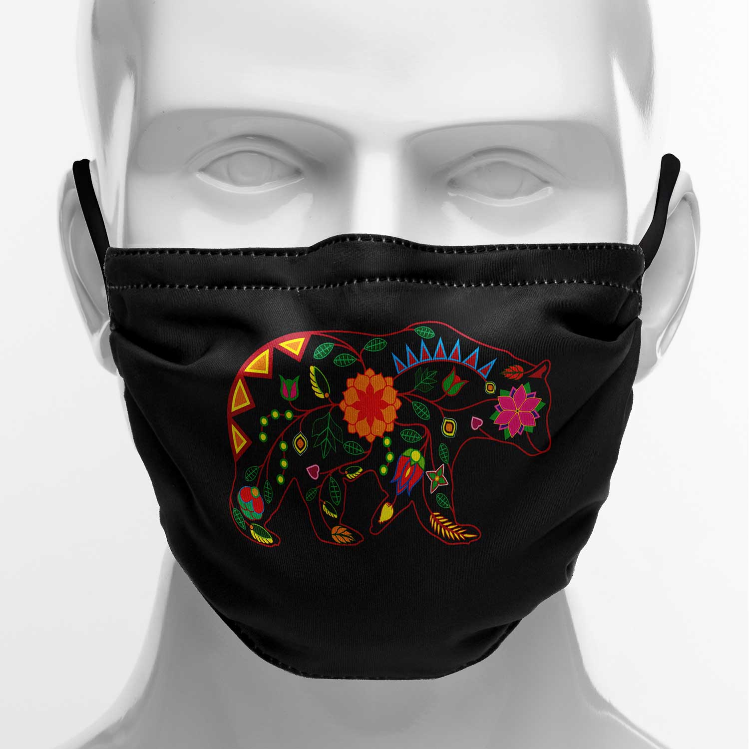 Floral Bear Face Cover