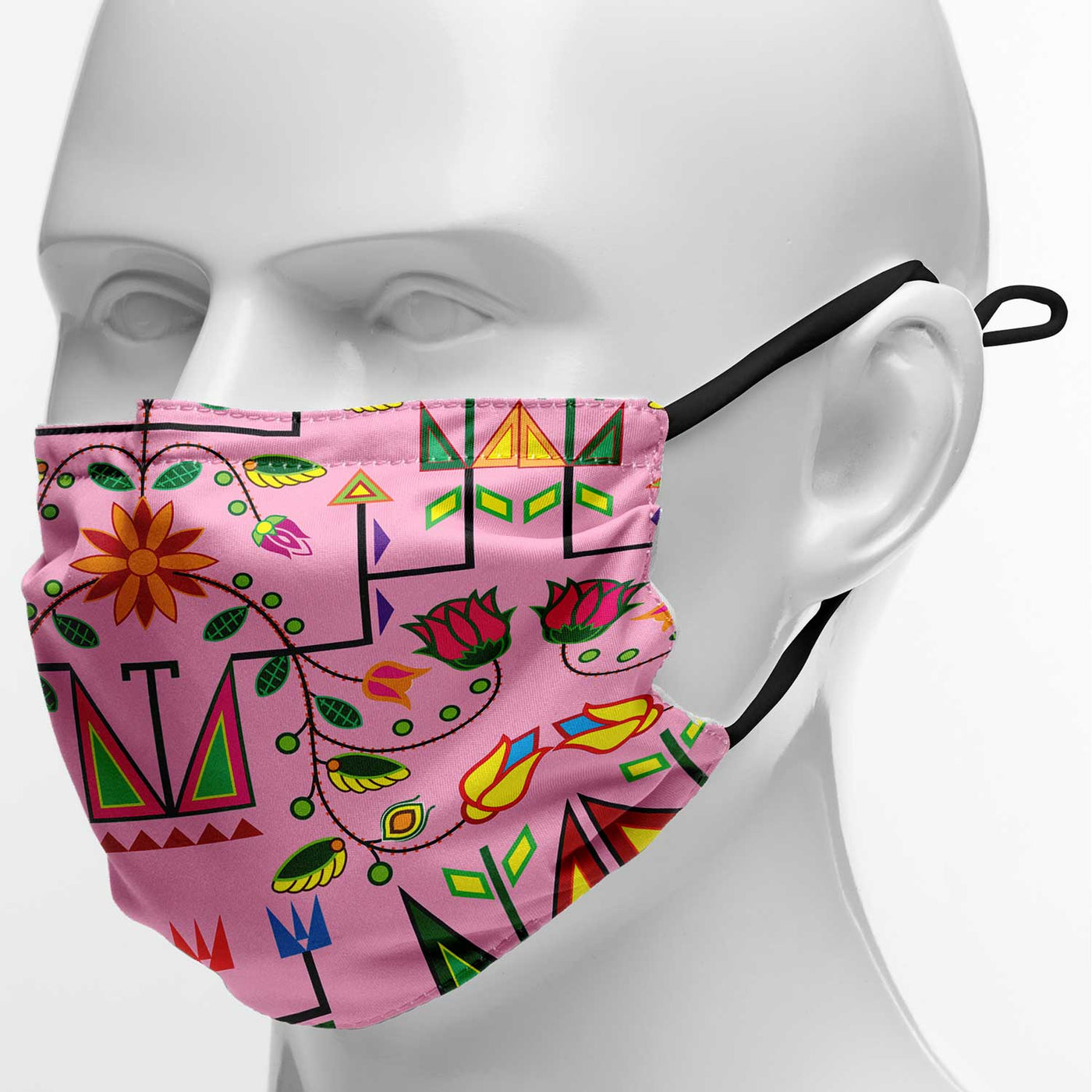 Geometric Floral Summer Sunset Face Cover