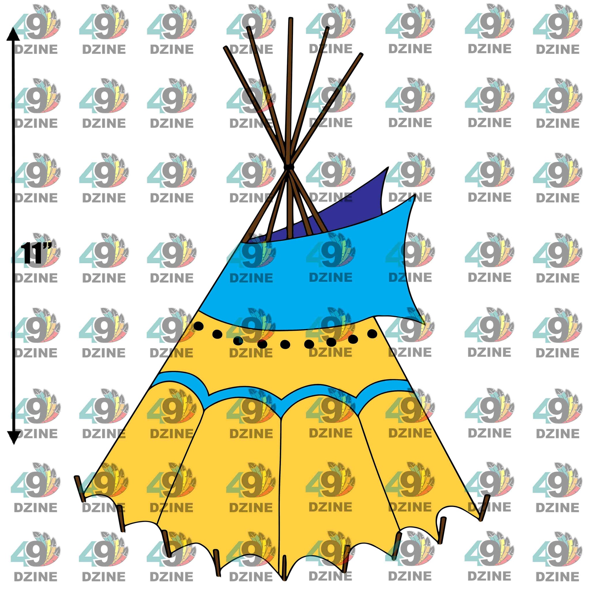 11-inch Ledger Tipi 1 Transfer